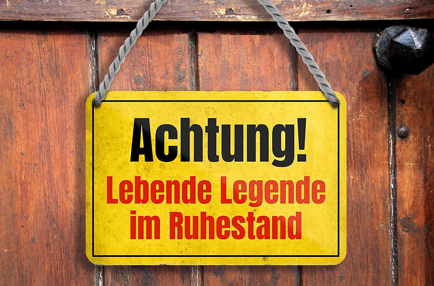 Blechschild Lustiger Spruch “Achtung lebende Legende im Ruhestand ...